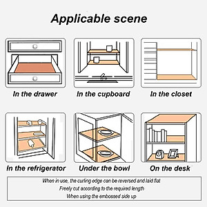 HOMPAL Cabinet Shelf Liner, Drawer Liner, Kitchen Cabinet Liners for Shelves, Non-Slip Wire Shelf Liner Cabinet Mat Drawer Liners for Kitchen, Fridge, Storage, Desks (17.5" x 59" x 3 ) - White Dot