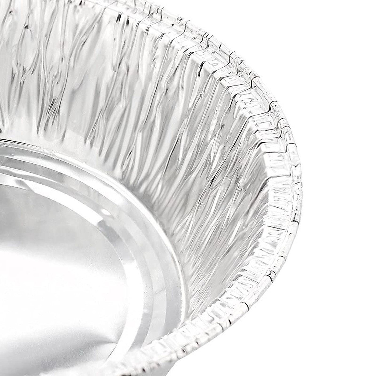 Juvale 100 Pack Mini Individual Pot Pie Pans, Round Disposable Aluminum Tins for Small Business, Catering, Baking, and Cafes (5 In)