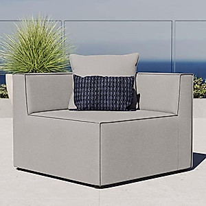 Modway EEI-4210-GRY Saybrook Patio Corner Chair in Gray