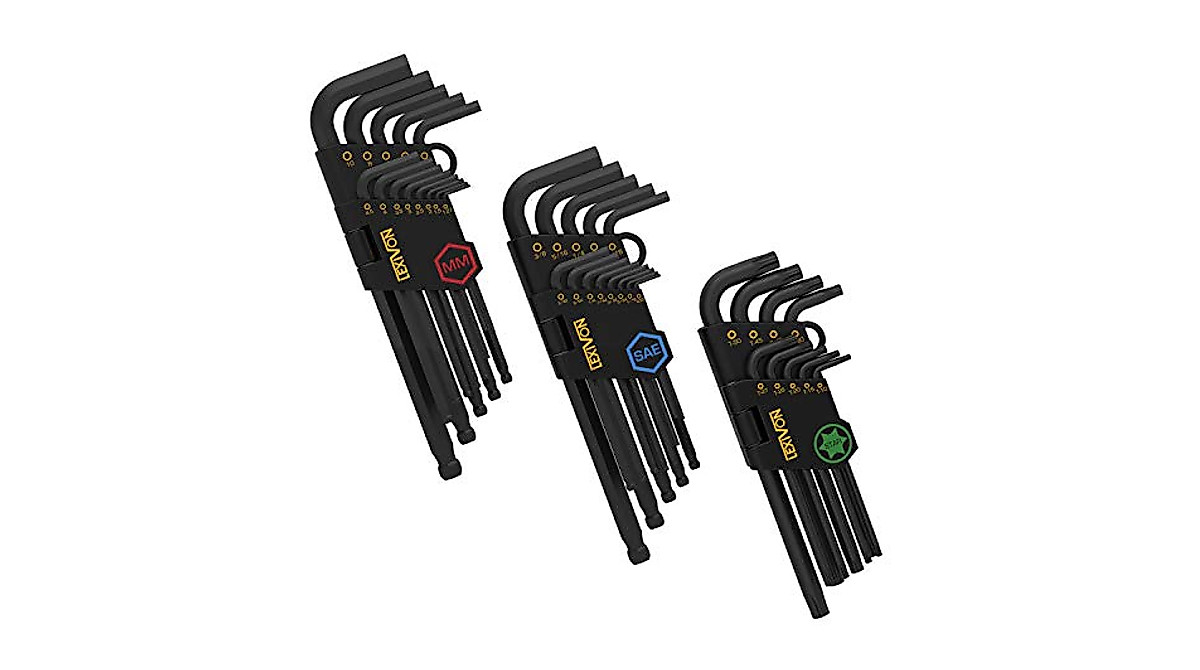 LEXIVON 35-Pc Master Hex Key Set | Ball End Metric/SAE & Torx