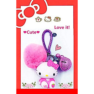 Hello Kitty Key Chain for Girls Women | Hello Kitty Figures Sanrio Birthday Gift Bag Accessories (pink)
