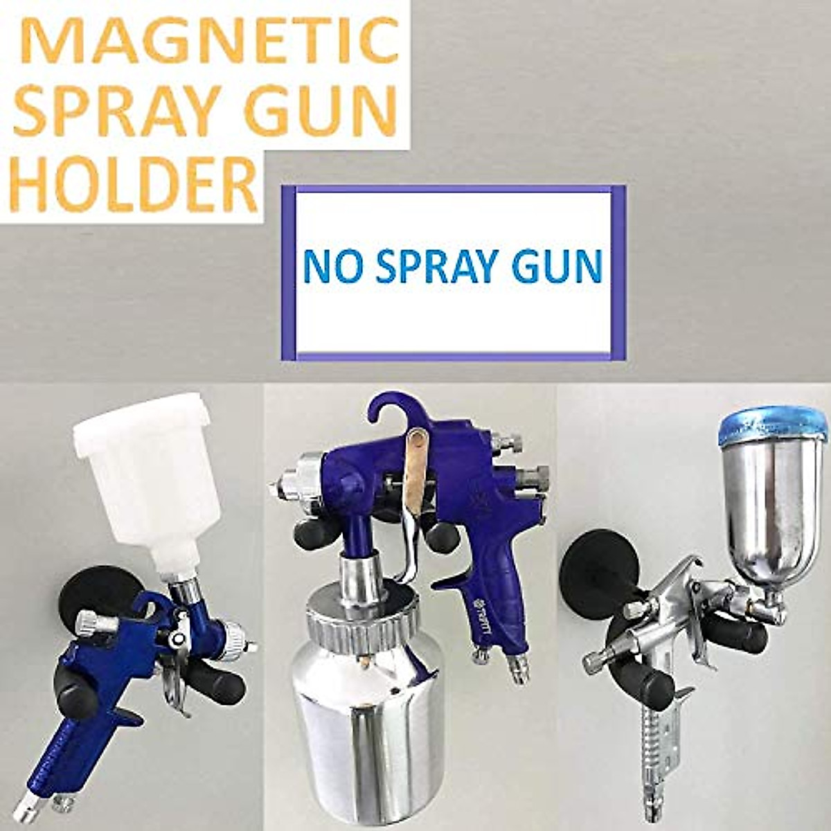 Magnetic Paint Spray Gun Holder Stand Hanger - Strong Magnet - No Scratches to The Surface - No Spray Gun