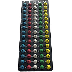 Yuanhe Bingo Board Ball Holder - for 7/8" Bingo Balls, Bingo Master Board Balls Tray Rack for Bingo Game, Great for Parties, Family Game Nights