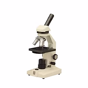National Optical 131-CLED Basic Monocular Compound Microscope, WF10x Eyepiece, 40x-400x Magnification, Brightfield, LED Illumination, Disc Diaphragm, Plain Stage, 110V