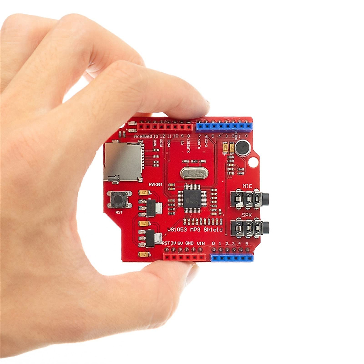 HIFASI VS1053 VS1053B Stereo Audio MP3 Player Shield Record Decode Development Board Module with TF Card Slot 1Pcs