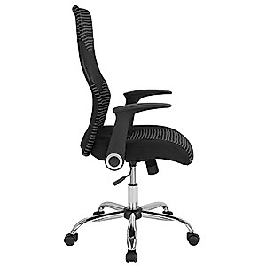 Flash Furniture Milford High Back Ergonomic Office Chair with Contemporary Mesh Design in Black and White