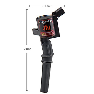 Big-Autoparts Set of 8 Ignition Coil Pack Compatible With Ford F150 F250 Explorer Lincoln Mercury 4.6L 5.4L V8 V10, Upgraded Coil Pack Compatible with DG508 DG457 DG472, Black