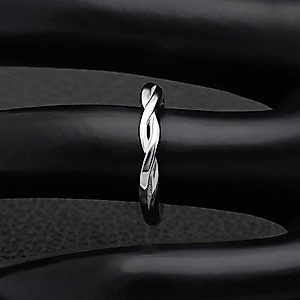 Ginger Lyne Collection Queena Bridal Wedding Ring Set for Women Sterling Silver Twist Vine Setting with 1 Carat Cubic Zirconia Engagement and Band Size 6