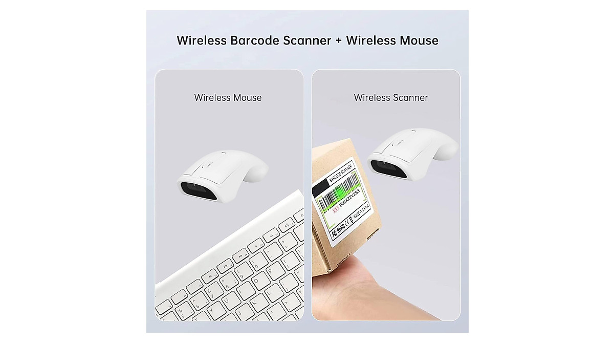 THARO Wireless Barcode Scanner & Mouse 2-in-1 for POS & Shop