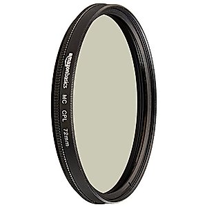 Amazon Basics Circular Polarizer Camera Lens Filter - 72 mm
