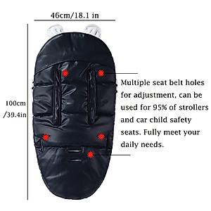 Pram Footmuff,Stroller Padded Footmuff Cover Cosy Toes,Baby Winter Foot Cover,Warmth,Windproof, Waterproof, Cold Resistant, Washable (Pink)