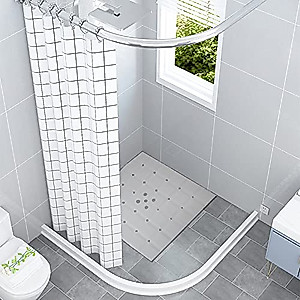 Webos Shower Mat Non Slip: Silicone Foldable no Suction Cups Bath Mats Machine Washable for Textured and Reglazed Shower Stall Safety Matt with Drain Holes Bathtub Mat (Grey, 21x21 Inches)