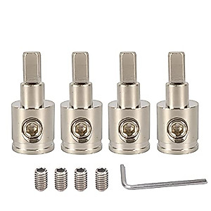 Amp Input Reducer 0 Gauge to 4 Gauge Wire Reducer Power/Ground GA adapters Nickel Plated Brass 4PCS