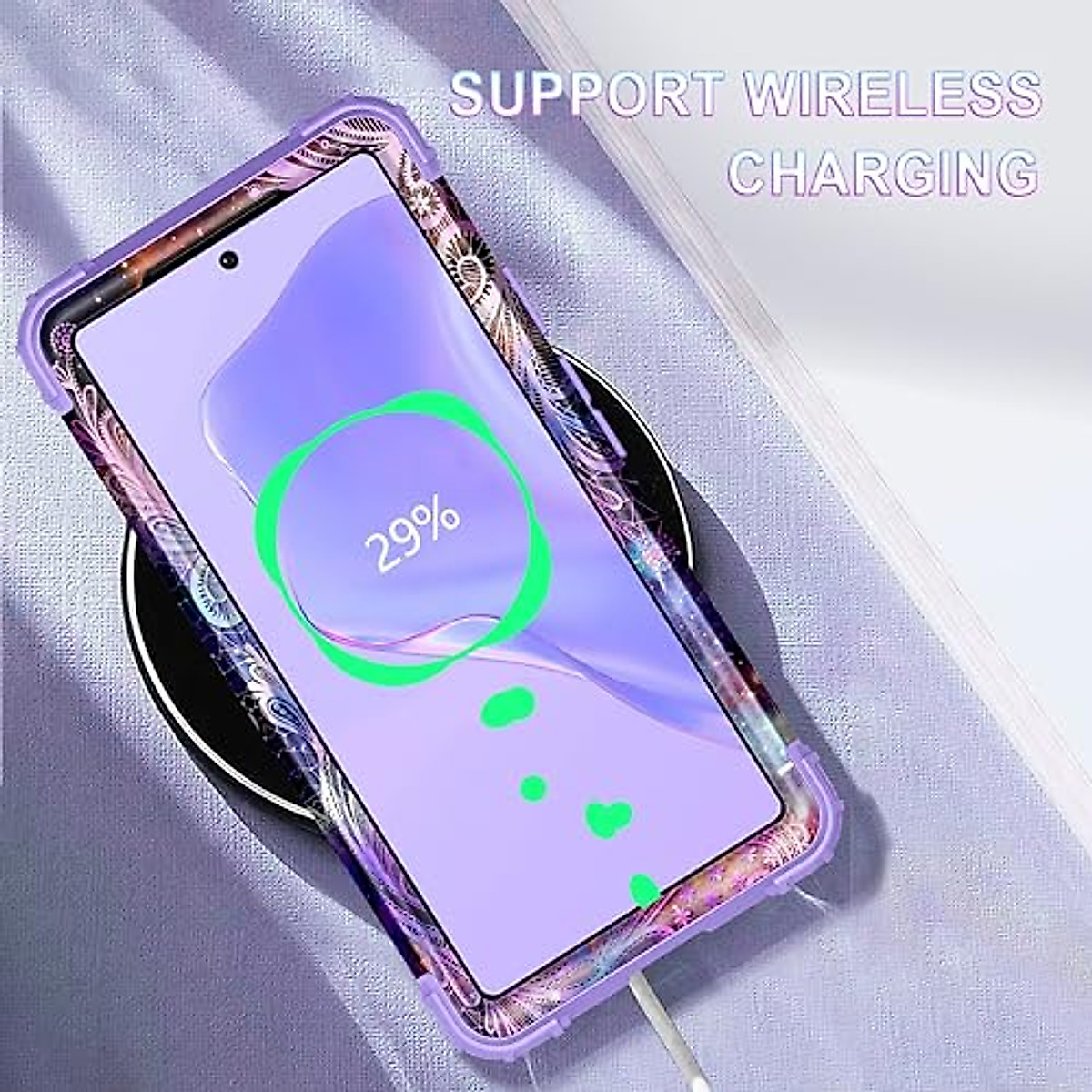 Uamark for Google Pixel 7 Pro Case,Three Layer Heavy Duty Sturdy Shockproof Full Body Drop Protective Women Girl Cover with 2 Camera Lens Protector Case for Google Pixel 7 Pro 5G (2022),Purple