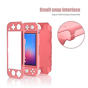 ECHZOVE Comfort Grip Case for Nintendo Switch lite, Protective Hard Case for Nintendo Switch lite Coral