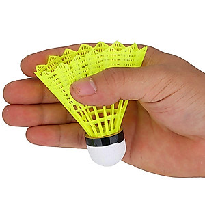 6Pcs/Set Badminton Balls, Professional Nylon Shuttlecocks Outdoor Sports Training Accessory