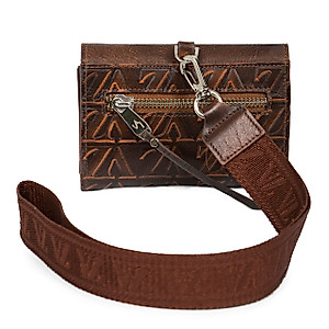 VELEZ Small Wallet for Women - Tan Full Grain Leather Wallet - Trifold RFID Blocking Wallet - Slim Wallet with Coin Purse