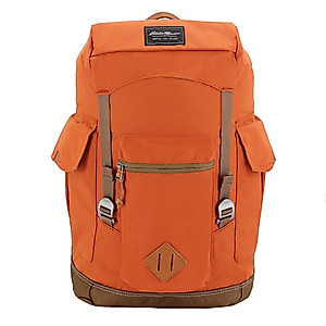 Eddie Bauer Bygone Backpack with Exterior Pockets and Laptop Compatible Sleeve, Terracotta, 25L