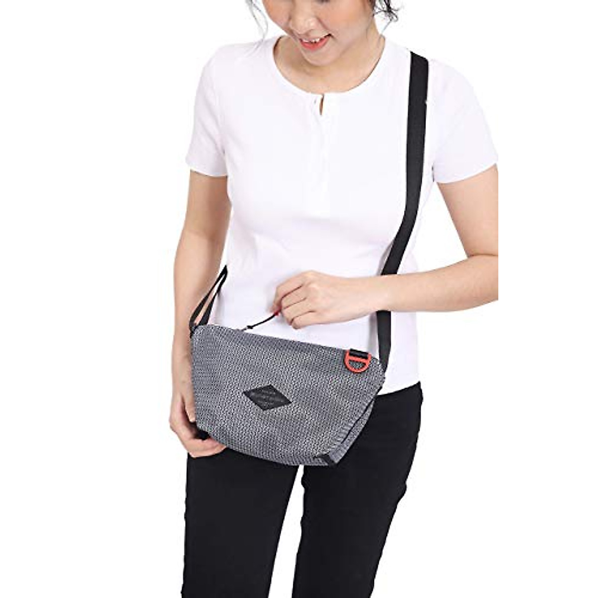 Sherpani Demi, Nylon Mesh Purse, Small Crossbody Purse, Cross Body Bag, Essential Shoulder Bag, Crossbody Bags for Women (Graphite)