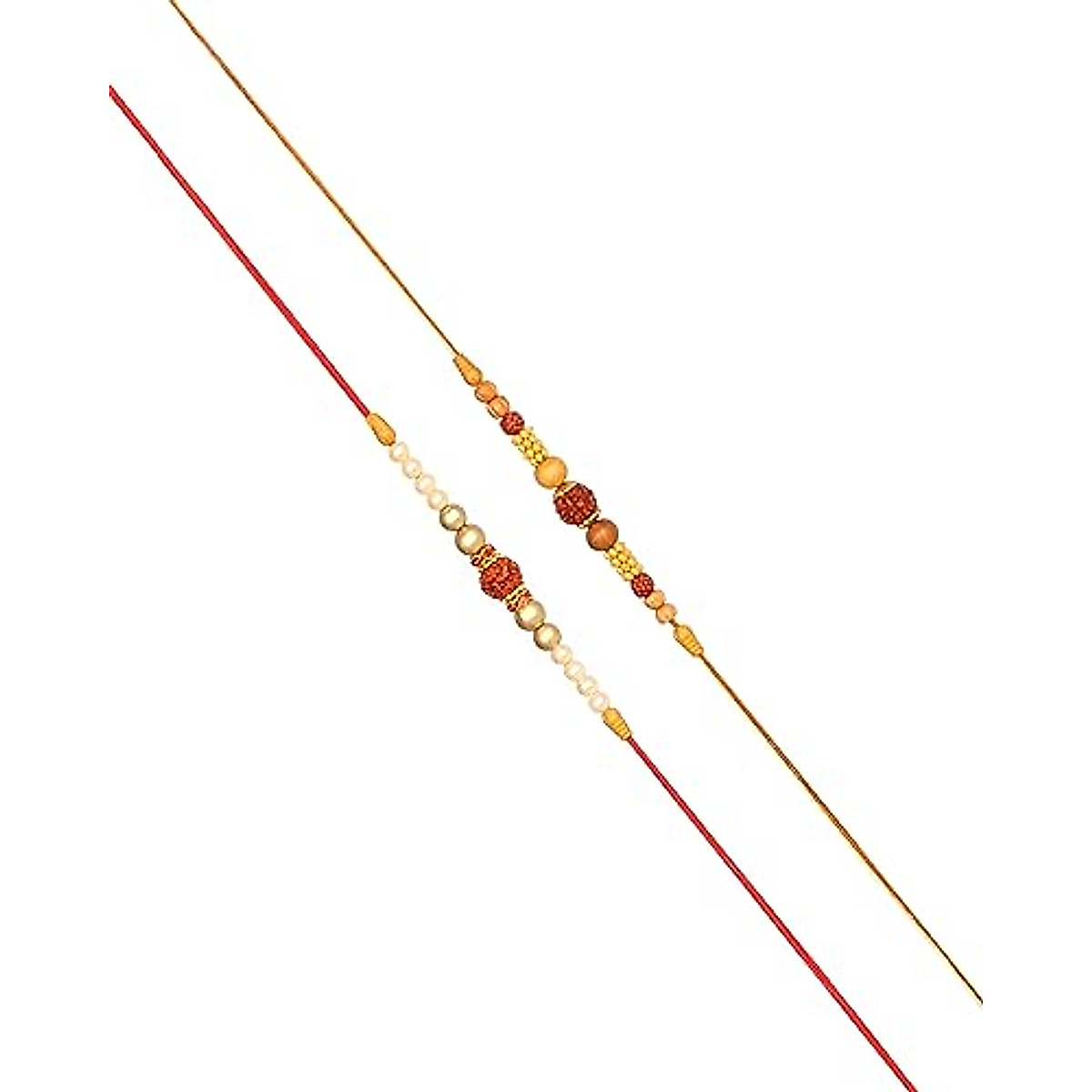 Chandan Simple Rakhi for Brother Small Bro Rakshabandhan Thread/Raksha Bandhan Rakhi (Design 4, Standard)