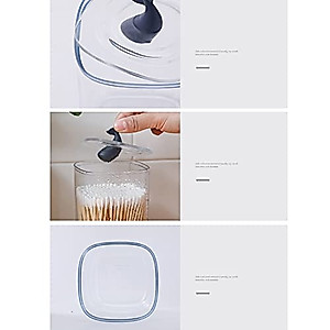 Qtip Holder Cotton Ball Holder,Bathroom Qtip Holder Canisters Swab Holder Organizer Q-tip Dispenser with Lid Transparent Cotton Swabs Storage Canister(A)