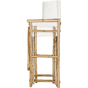 Zero Emission World Bamboo High Director Chair, White