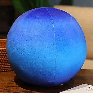 XIYUAN 10.6inch Simulation Space Series 3D Earth, Sun, Planet, Lunar Pillow Plush Toys Soft Durable Ball Toy,for Kids Teens AdultsTeachers and Parents Educational Learning Toy Gift (Blue Neptune)