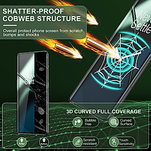 FLOKINICE Compatible for OnePlus 11/10 Pro Screen Protector, [Auto-Dispersion Tech] Full Coverage Hide Scratches Fingerprint Support Bubble-Free Tempered Glass for OnePlus 11/10 Pro - 3 Pack