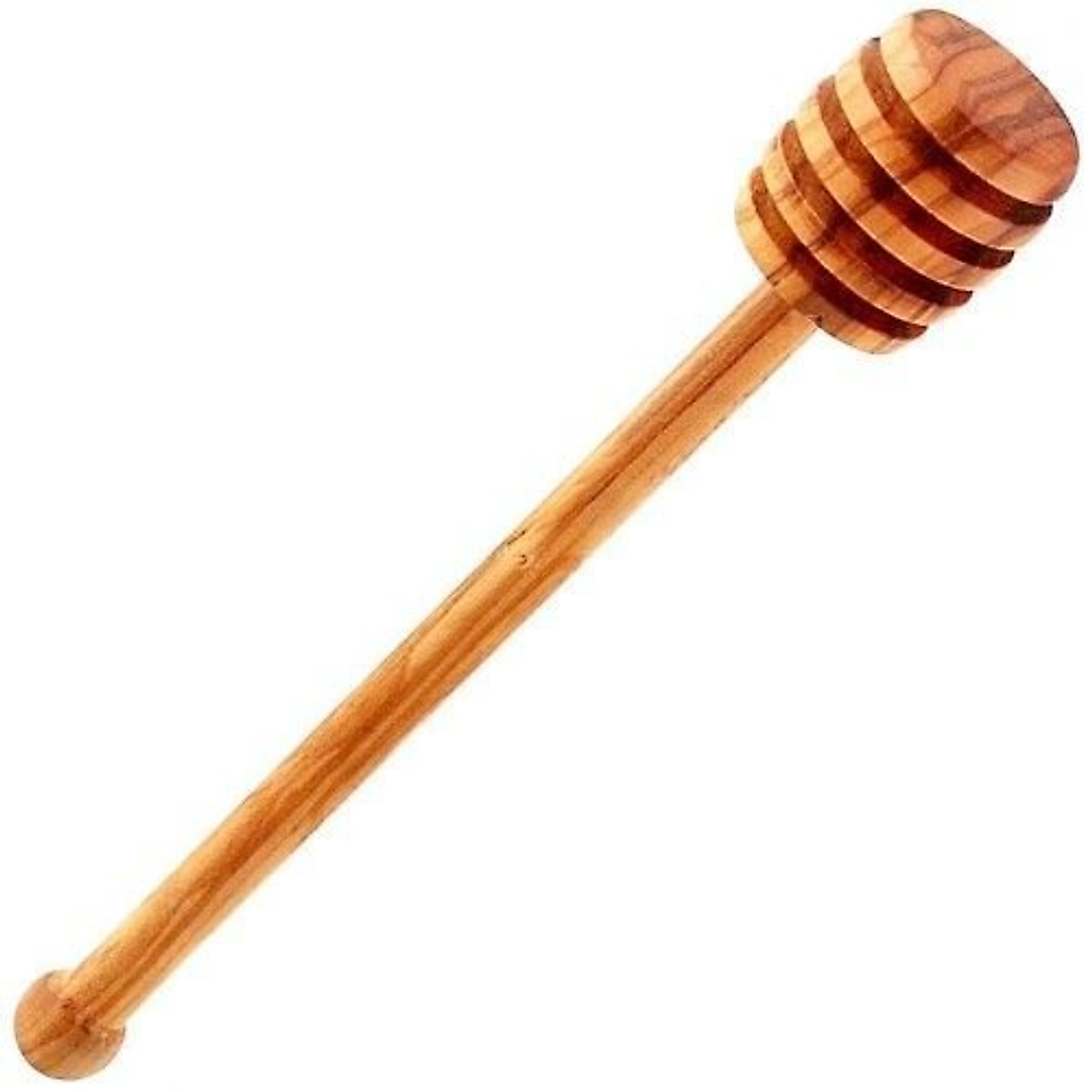 6" Long Olive Wood Honey Dipper - Wooden Stick Spoon Dip Drizzler Server