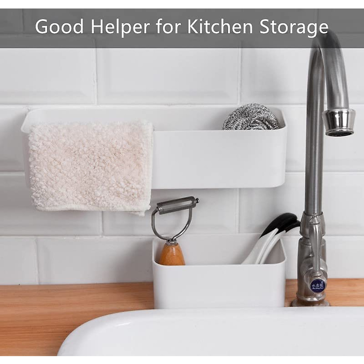 Fanceey Bedside Wall Shelf, Bedroom Organization and Storage, Phone Charging Remote Control Holder Wall Mount, Floating Nightstand, Screw or Self-Adhesive Two Way Use