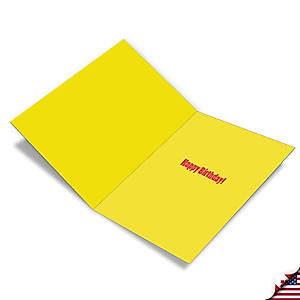 NobleWorks - 1 Happy Birthday Greeting Card Jumbo (8.5 x 11 Inch) - Celebration, Appreciation Stationery for Birthdays - Big Happy Birthday from Us J3900BDG