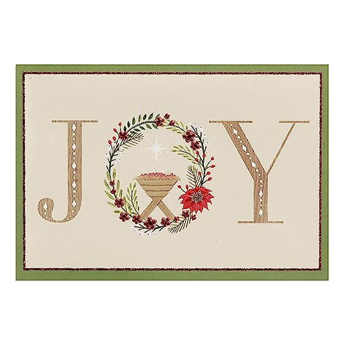 Christmas Boxed Cards - Wreath and Manger - Joy