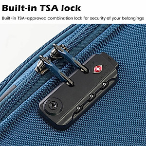 Coolife Luggage 4 Piece Set Suitcase Spinner TSA Lock Softshell lightweight (purple+sliver)