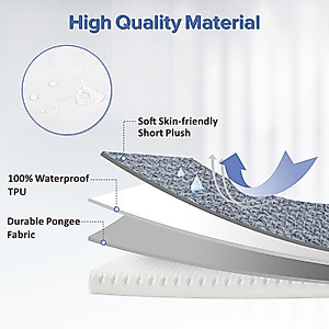 JOEJOY Orthopedic Dog Bed for Medium Small Dogs, Egg-Crate Foam Dog Bed with Removable Waterproof Cover, Soft Rose Plush Pet Bed Mat with Non-Slip Bottom, Machine Washable (30"x20"x3")