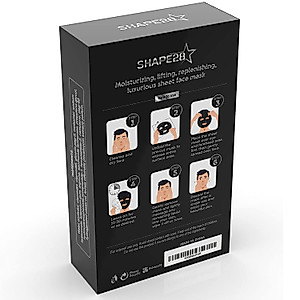 Shape28 Luxurious Face Mask For Men Skin Care Deep Cleansing Hydrating Face Mask Sheet 10 Sheets Minimize Pores Anti Aging Facial Mask