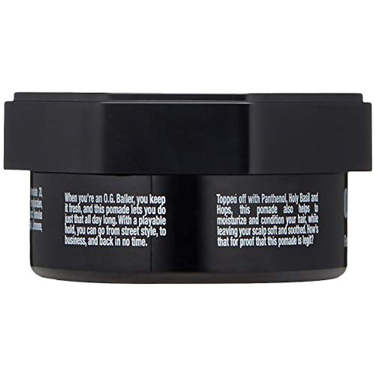 GIBS Grooming OG Baller Pomade- Flex Hold Medium Shine- With Holy Basil Oil, & Panthenol For Men, 3 oz