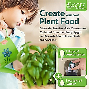All Seasons Indoor Composter Kit, 5-Gallon Dark Tan Countertop Kitchen Compost Bin with 2 lbs. (1 Gallon) of Bokashi - Easily Compost in Your Kitchen After Every Meal by SCD Probiotics