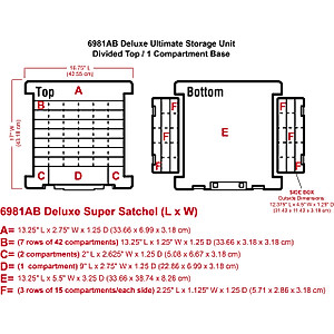 ArtBin 6981AB Super Satchel Deluxe Divided Base, Large Portable Art & Craft Organizer with Drawers, [1] Plastic Storage Case, Clear