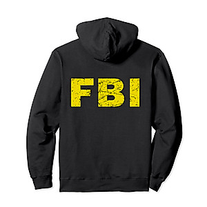 Federal Bureau of Investigation FBI Costume Distressed Pullover Hoodie