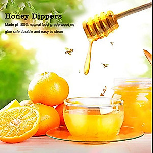 Wood Honey Dipper Sticks - Searea 100Pcs 3Inch Wooden Honey Dipper Stick Wooden Syrup Dippers Honeycomb Sticks Perfect for Drizzling Honey,Maple Syrup,Chocolate, Caramel,Honey Spoons