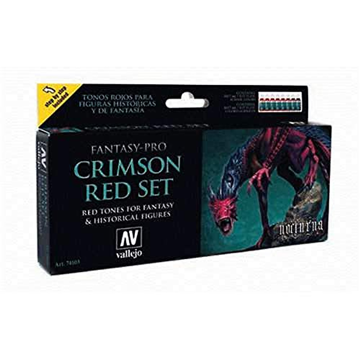 Vallejo VJ74103 Fantasy-Pro Crimson Set Toy, Red