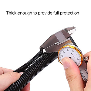 Alex Tech 25ft – 1/2 inch Split Wire Loom Tubing Wire Conduit – Black