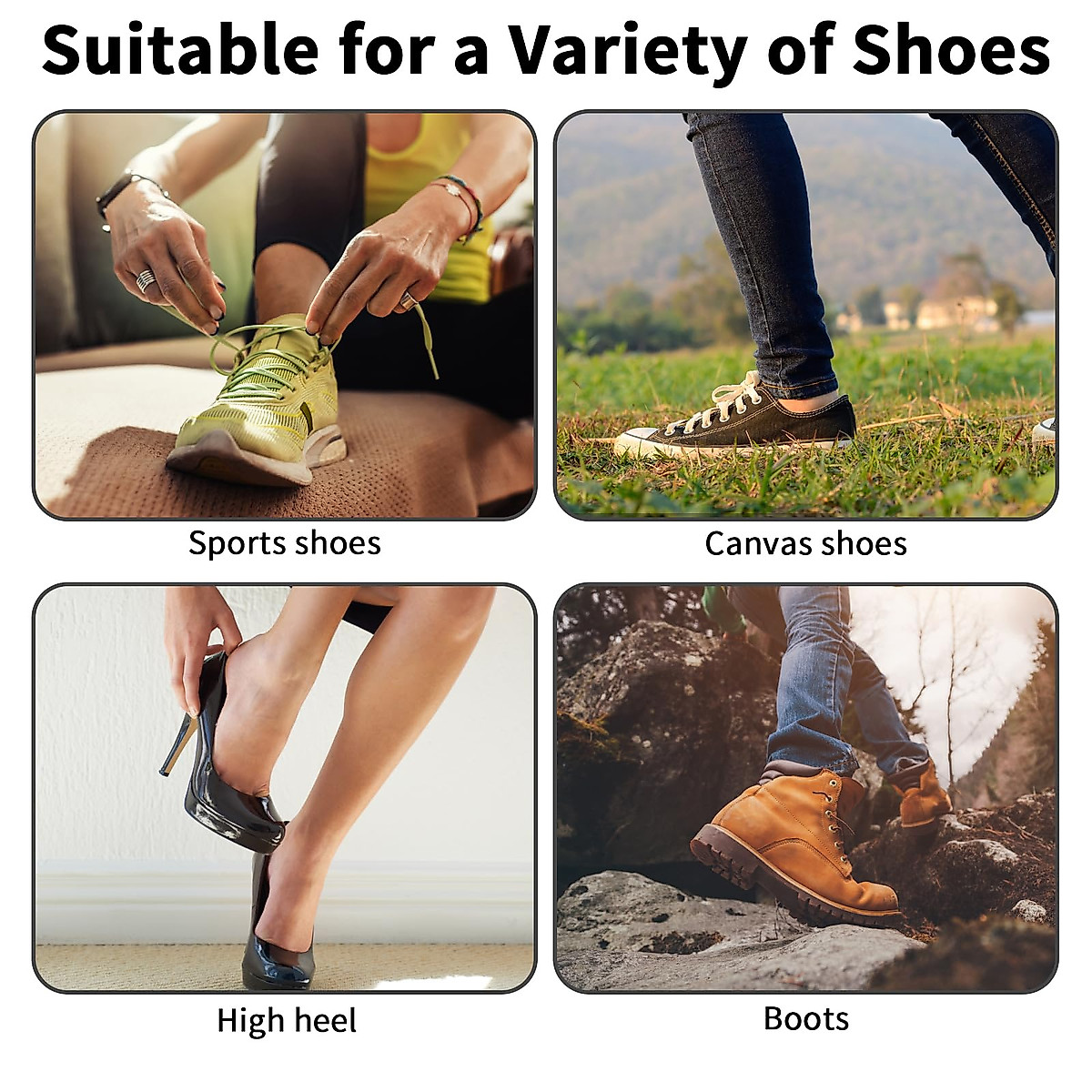 WLLHYF 2 Pairs Breathable Shoe Insoles, Insoles for Men and Women Latex Foam Insoles with Holes Walking Comfort Insoles Shock Absorbing Shoe Insoles White