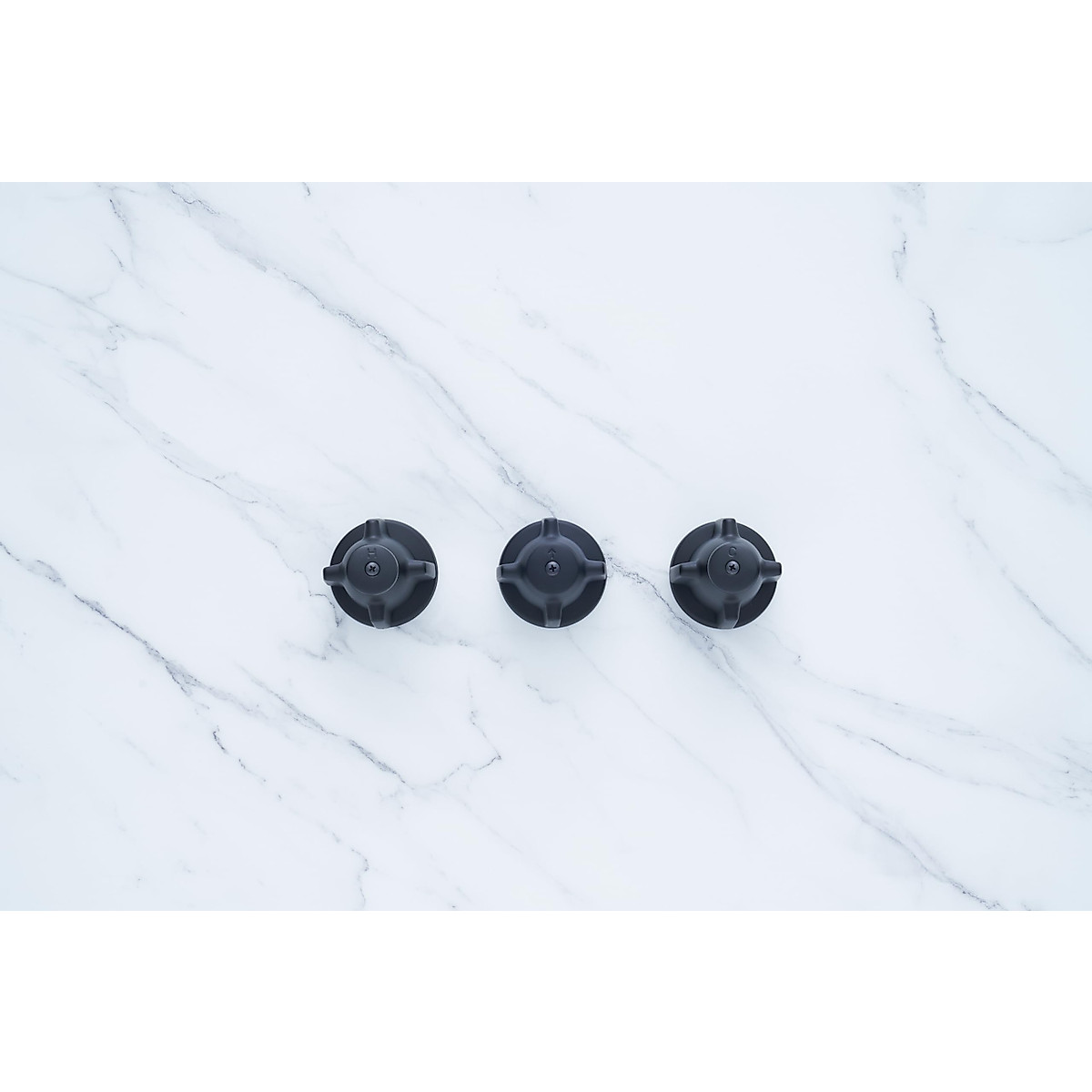 SENTO Bathtub and Shower 3 Handle Tub Trim Set For Central Brass Faucets Bathtub Shower, 10L-11H, 10L-11C, 10L-13D, Easy Installation, Heavy Duty Metal, Matte Black