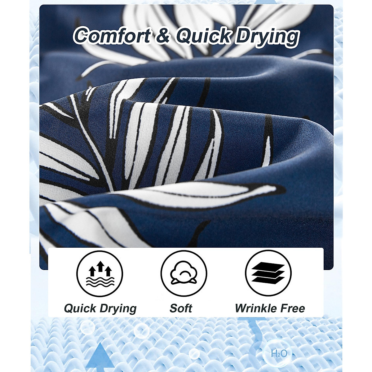 APTRO Men's Hawaiian Shirt Short Sleeve Tropical Vacation Button Down Beach Floral Palm Shirts #024 Navy L