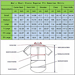 EUOW Men's Hawaiian Shirt Short Sleeves Printed Button Down Summer Beach Dress Shirts(Light Green,L)