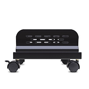 Slim Computer PC or UPS Metal Floor Stand with Adjustable Width and Locking Caster Wheels