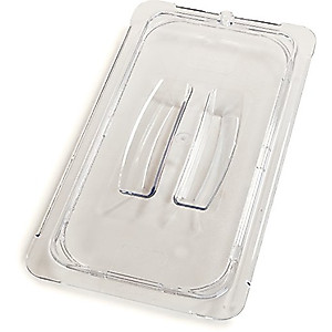 Carlisle FoodService Products 10270U07 StorPlus Third Size Polycarbonate Universal Handled Food Pan Lid, Clear