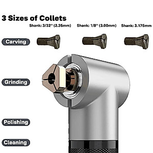 VOTOER 350W Electric Die Grinder Sander Polisher Grinding Tool for Contour Grinding, Cutting, Engraving, Polishing, Milling, 6 Variable Speed, 15,000 RPM