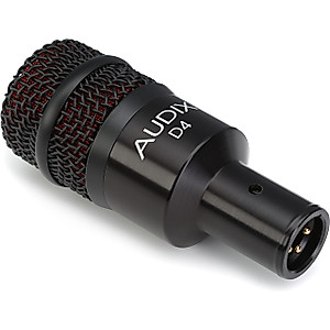 AUDIX D4 Hypercardioid Dynamic Instrument Microphone for Kick Drums, Toms, and Bass Instruments
